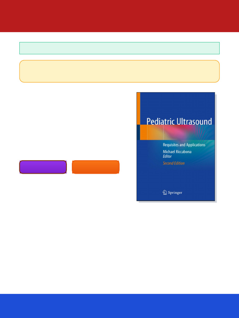 Pediatric Ultrasound Requisites and Applications 2nd edition by Michael ...