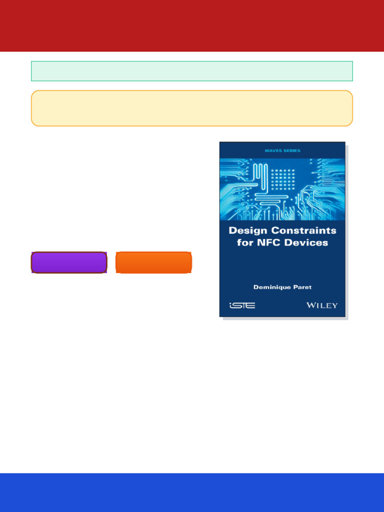 Design Constraints for NFC Devices 1st Edition Dominique Paret ebook ...