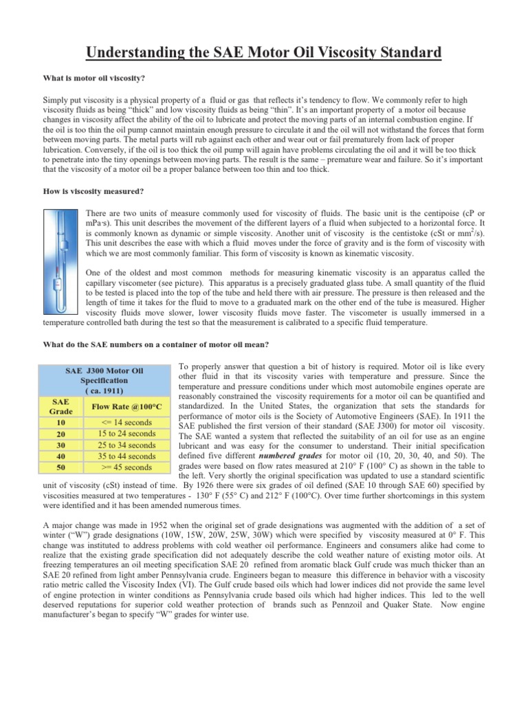 SAE Grades-Oil Viscosity | PDF
