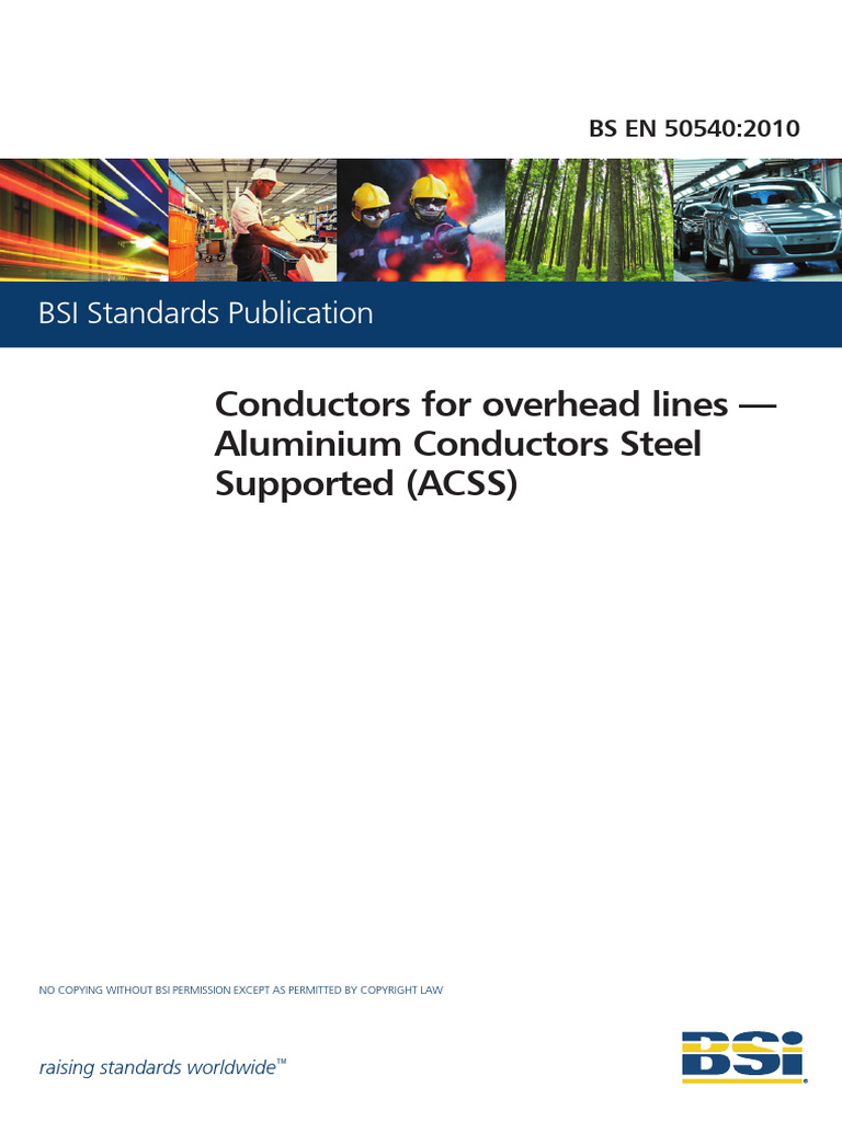 ACSS Conductors Standard BS EN 50540 | PDF | Wire | Electrical Conductor