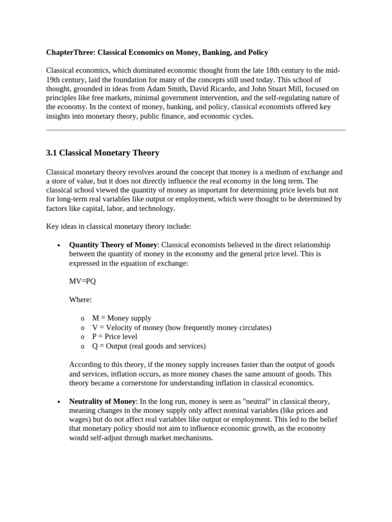 Chapter3 New | PDF | Economics | Classical Economics