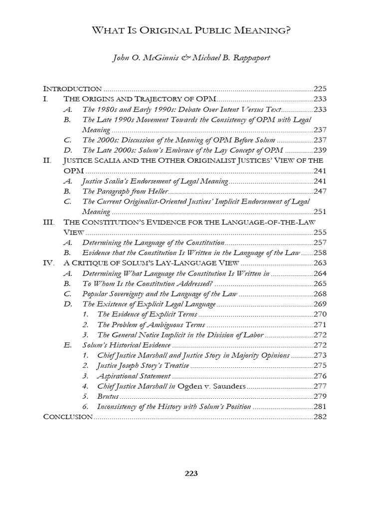 Understanding Original Public Meaning | PDF | Justice | Crime & Violence