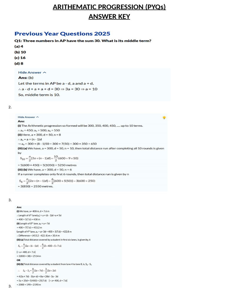AP Ans Key | PDF