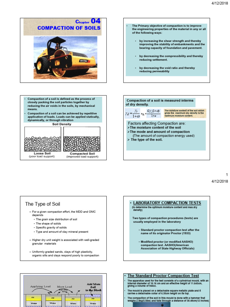 Soil Compaction Techniques and Tests | PDF | Mechanical Engineering | Soil