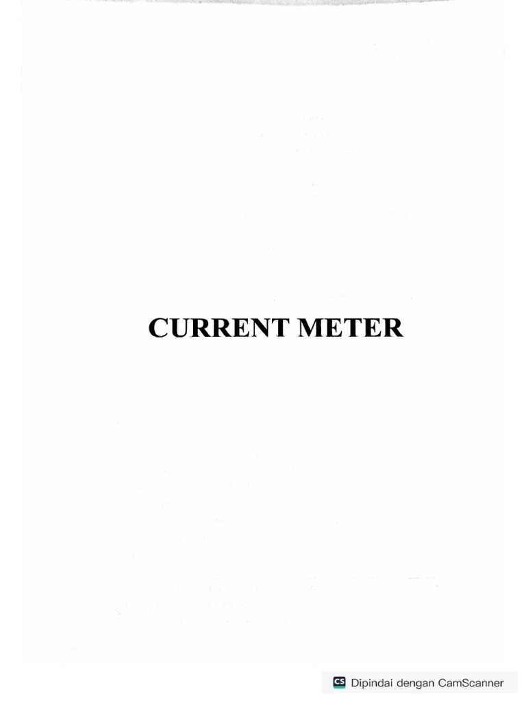 Current Meter | PDF