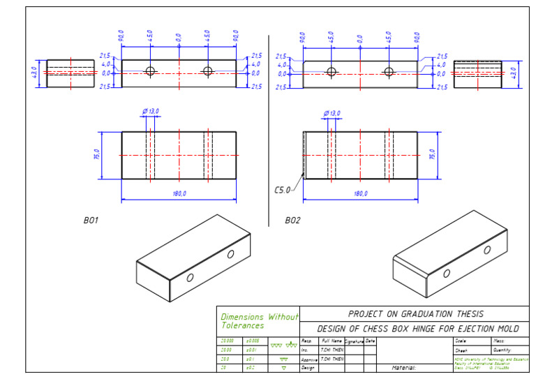 Dimensions Without Tolerances: Material | PDF