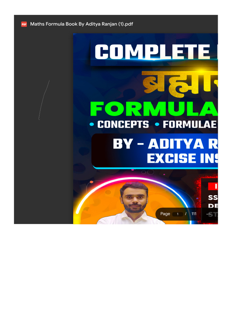 Maths Formula Book by Aditya Ranjan (1) .PDF - Google Drive | PDF