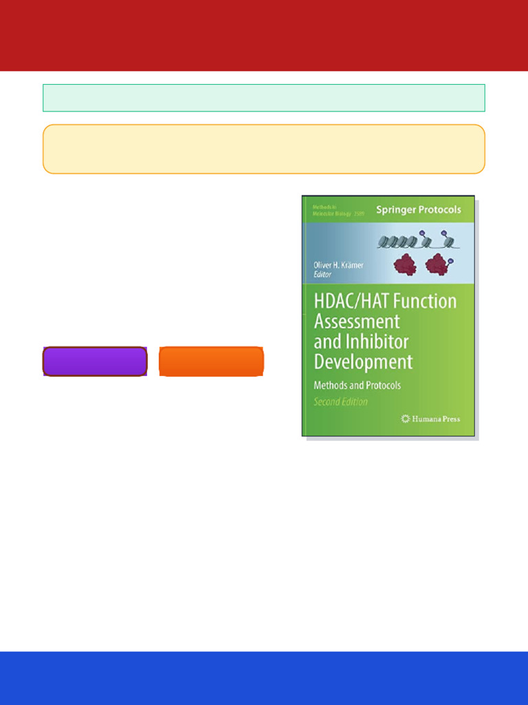 HDAC HAT Function Assessment and Inhibitor Development Methods and ...