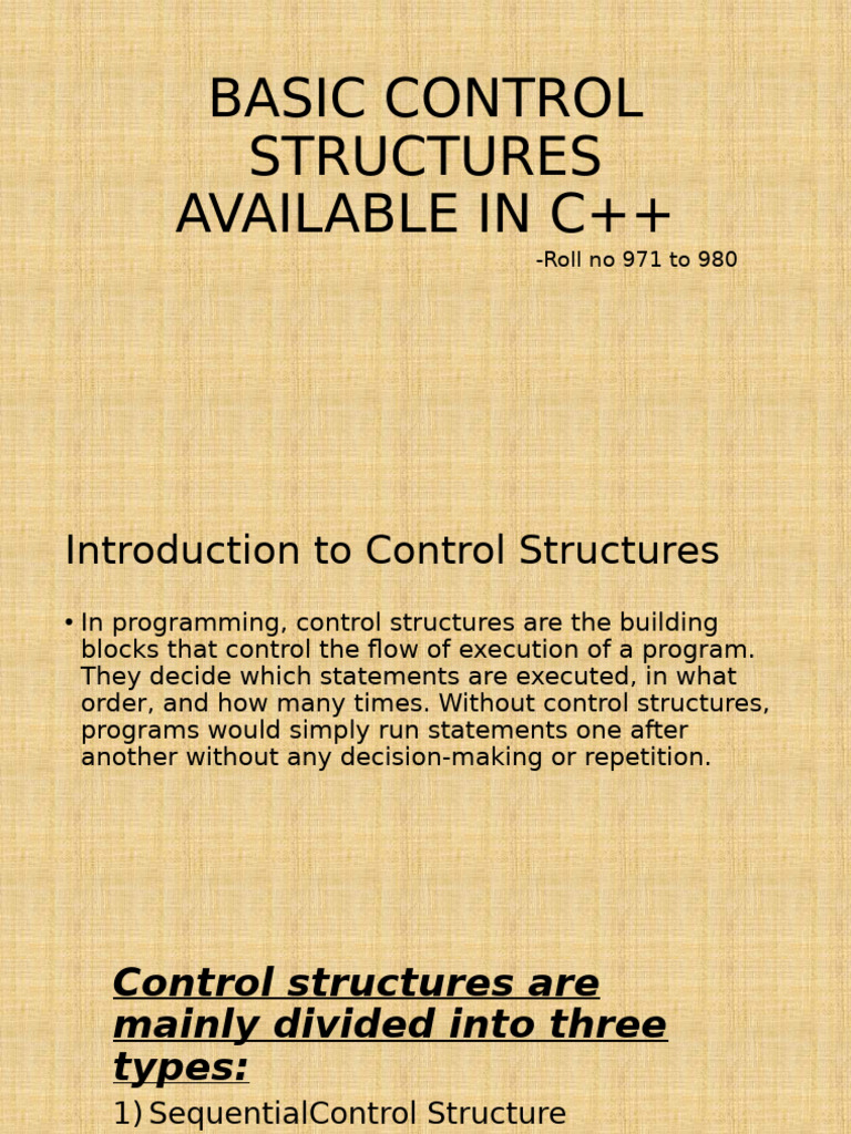 Control Structures in c^Lm^Lm | PDF | Control Flow | Computer Science