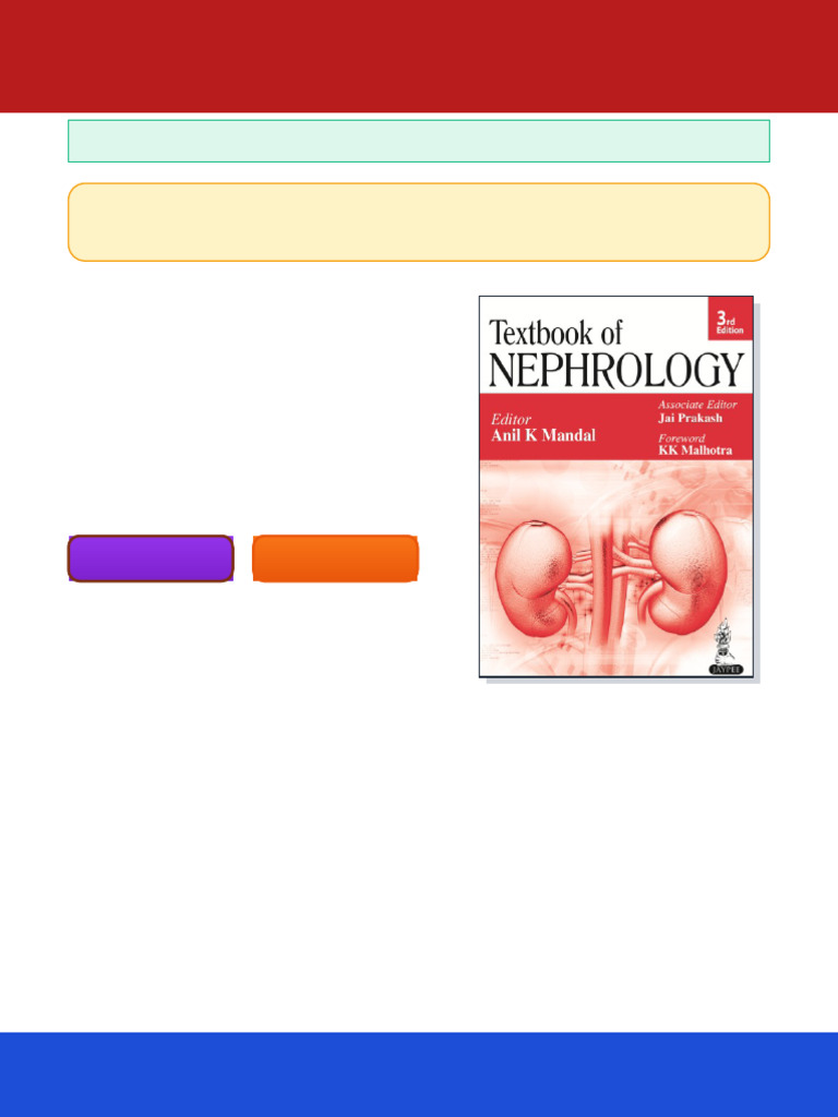 Textbook of Nephrology 3rd Edition Anil K Mandal Ebook Source Edition ...