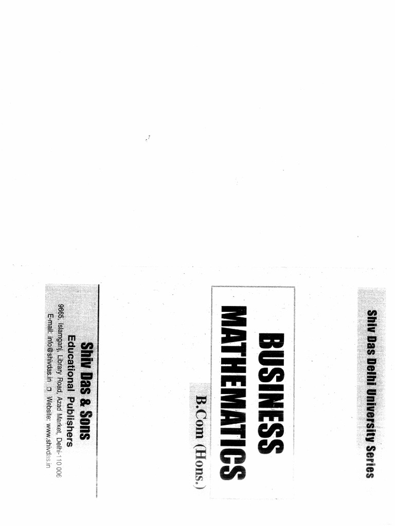 Business Maths PDF 1 | PDF