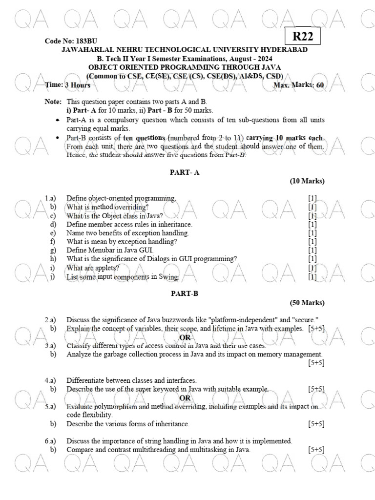 183bu - Object Oriented Programming Through Java14-Aug-24 | PDF | Systems Engineering | Object ...
