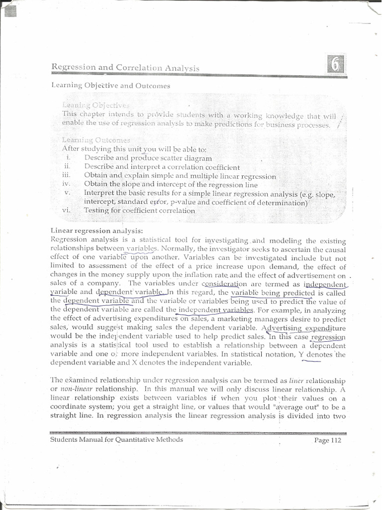 Regression and Correlation Analysis | PDF