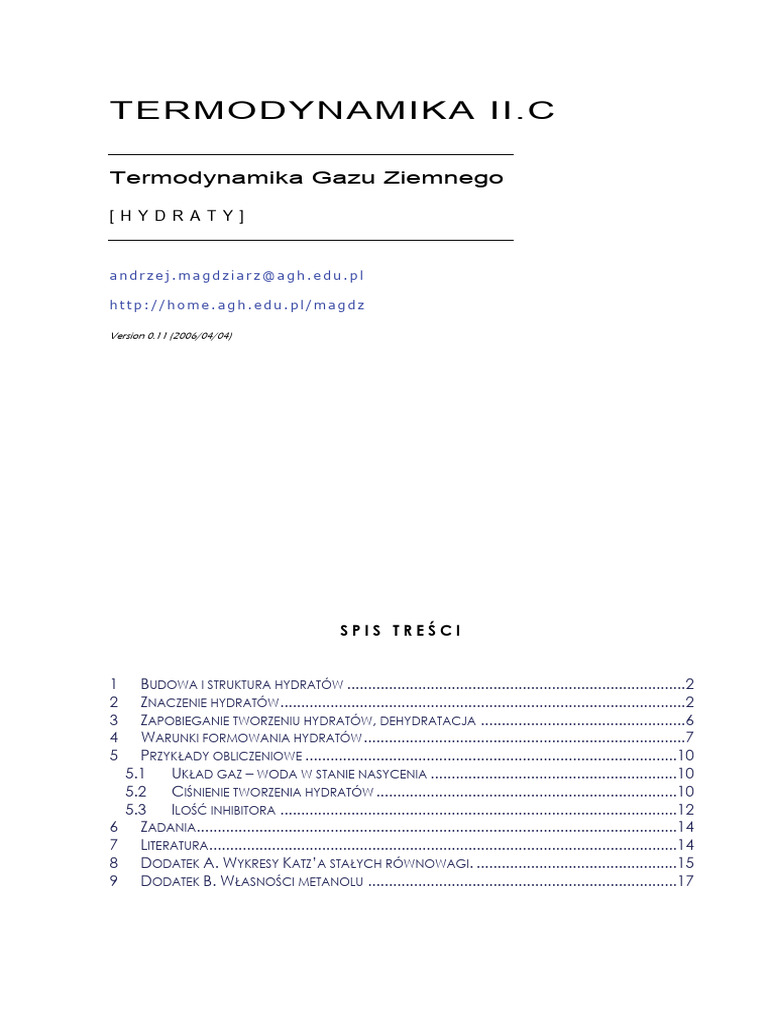 A. Magdziarz - Termodynamika IIC | PDF