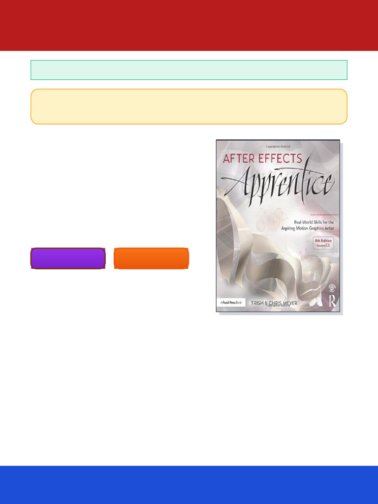 After Effects Apprentice Real World Skills for the Aspiring Motion ...