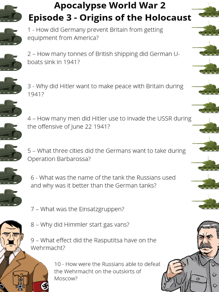 Apocalypse World War 2 - Episode 3 Origins of the Holocaust | PDF