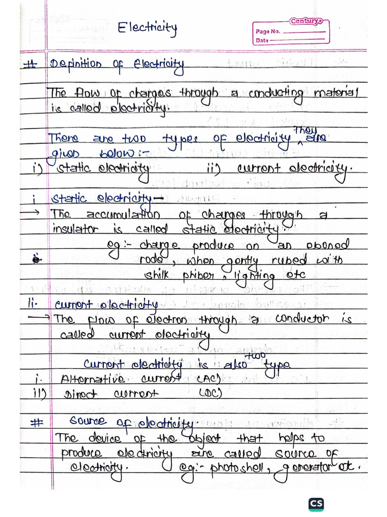 Electricity class 9 | PDF