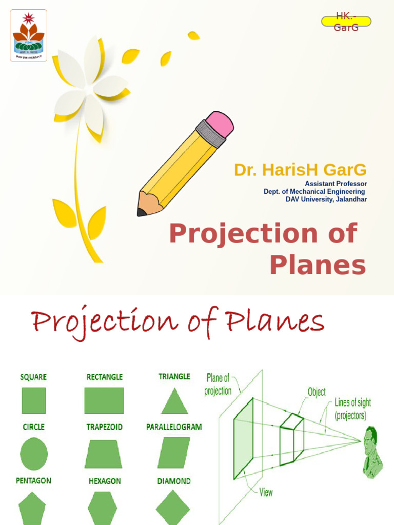 4 Projection of Planes | PDF | Shape | Perpendicular