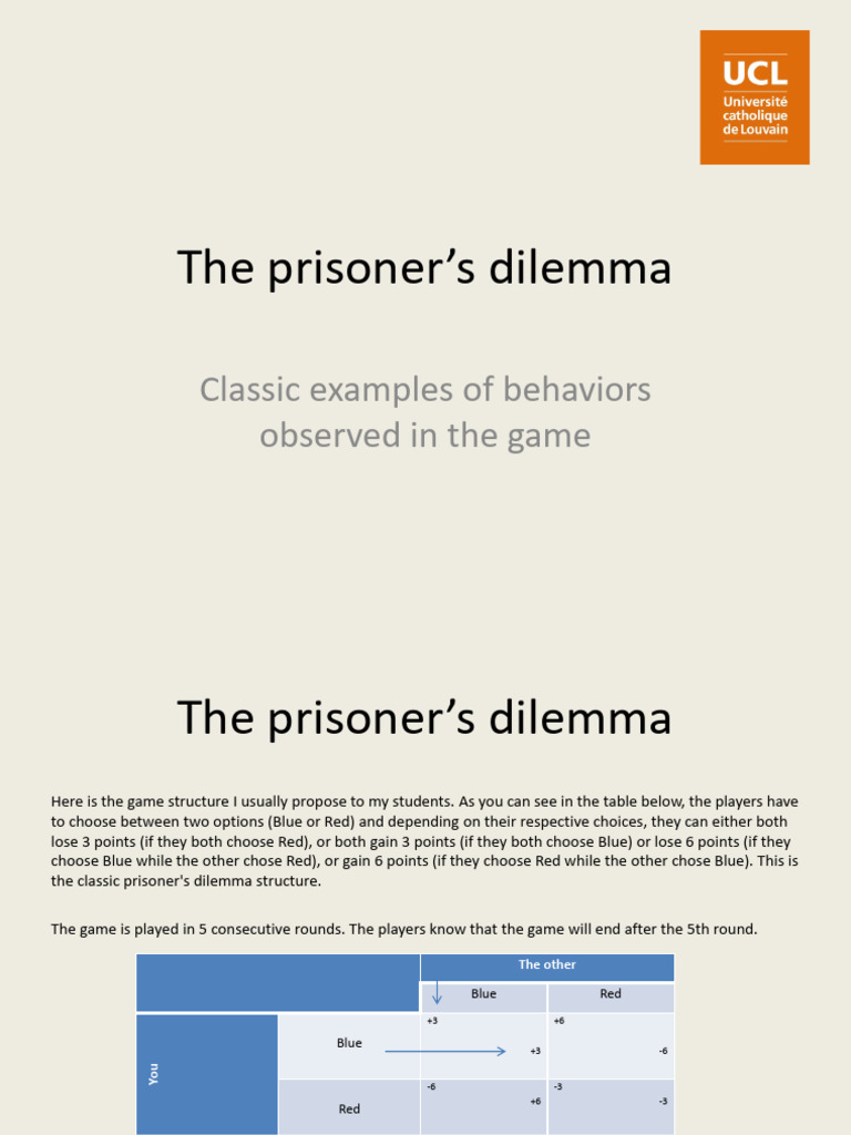 The Prisoner's Dilemma | PDF | Cooperation | Behavioural Sciences