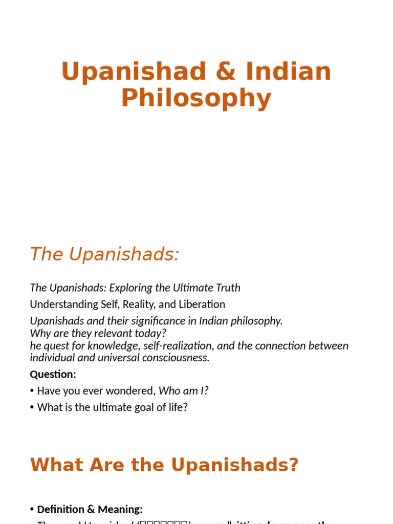 Upanishads: Key Concepts in Indian Philosophy | PDF | Hindu Philosophy ...