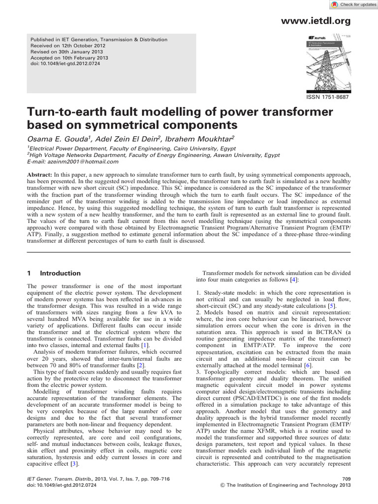 IET Generation Trans Dist - 2013 - Gouda - Turn‐to‐Earth Fault ...