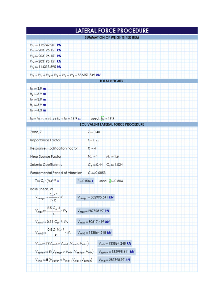 Lateral Force Procedure Royce | PDF