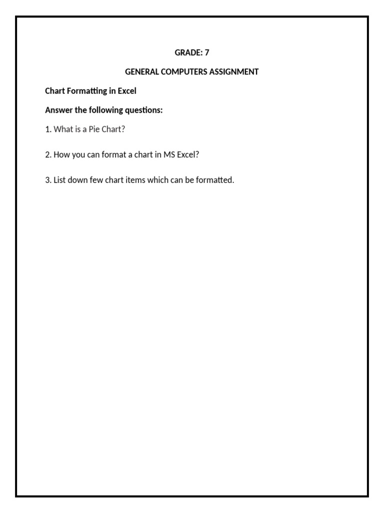 L3 Charts Formating Assignment | PDF