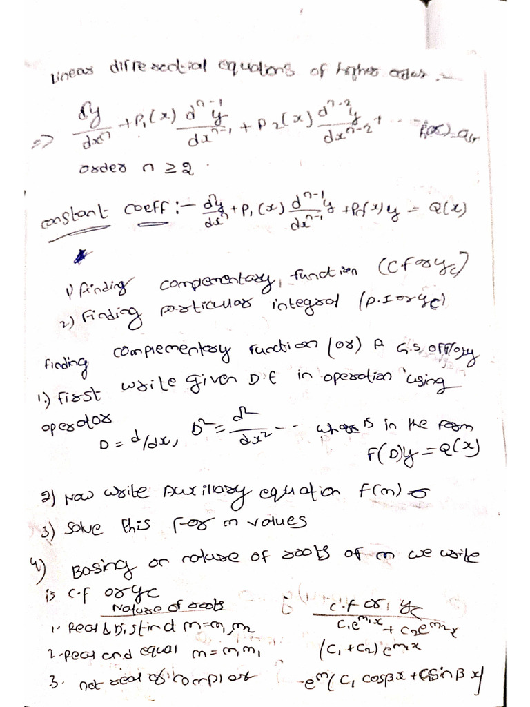 5 Rules of ODE | PDF