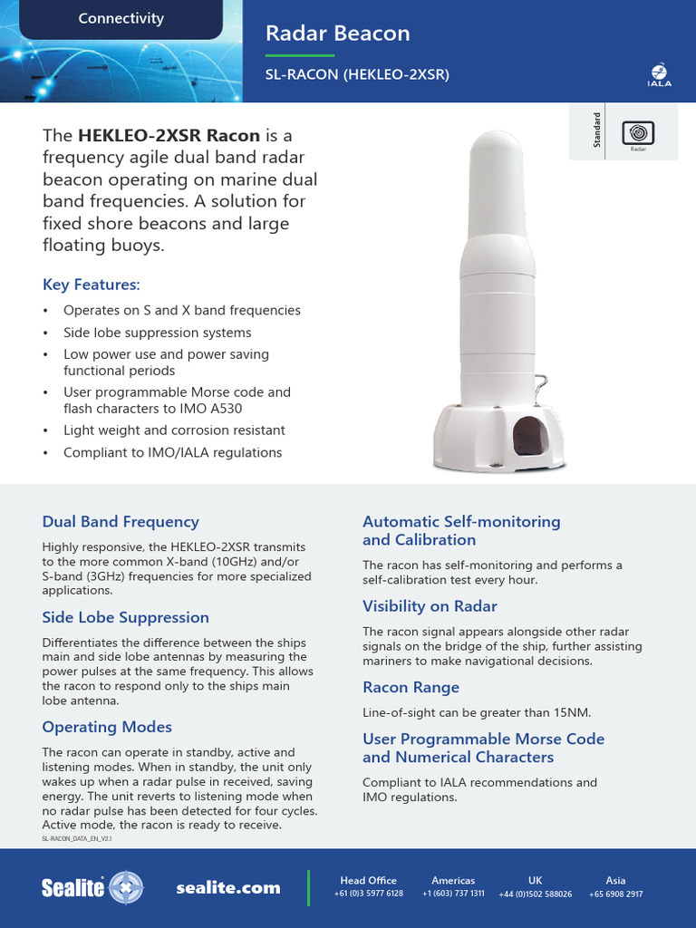 Sl-Racon Data en v2.1-1 | PDF | Radar | Telecommunications Engineering
