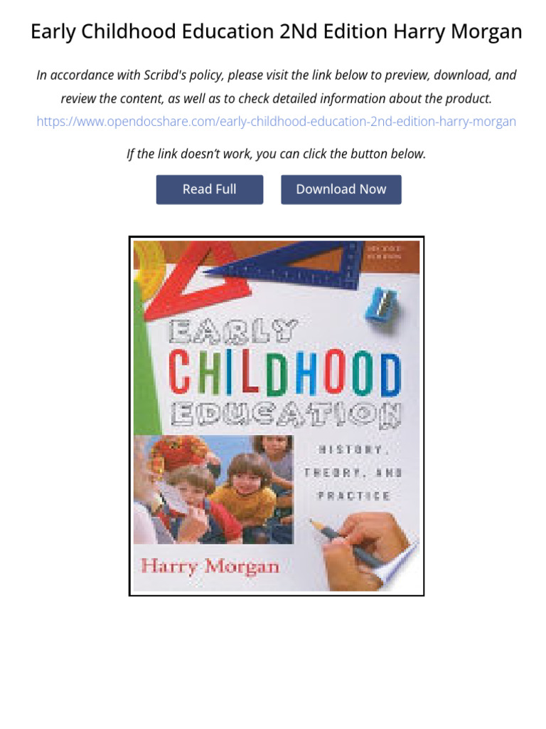 Early Childhood Education 2nd Edition Harry Morgan | PDF