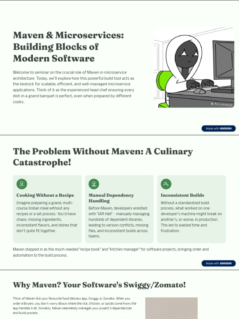 Maven and Microservices Building Blocks of Modern Software | PDF