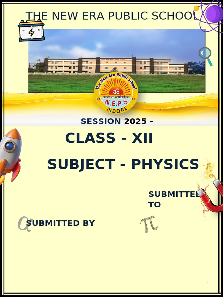 Class XII Physics Project Certificate | PDF