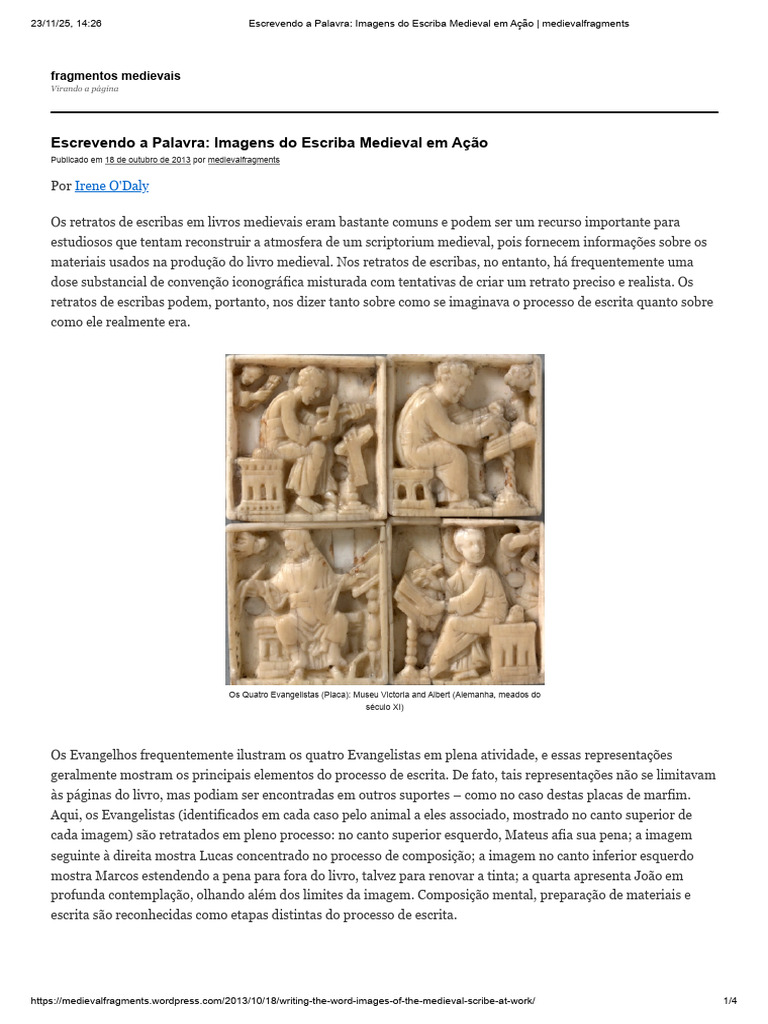 Escrevendo A Palavra - Imagens Do Escriba Medieval em Ação ...