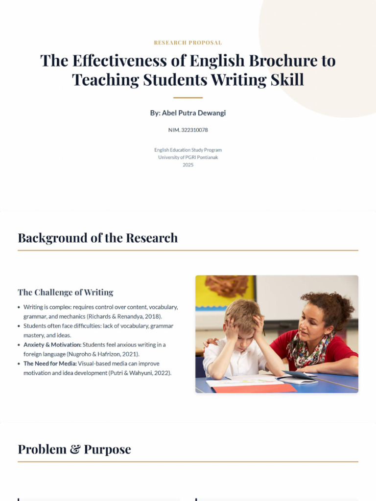 Research Proposal - English Brochure Effectiveness 2 | PDF