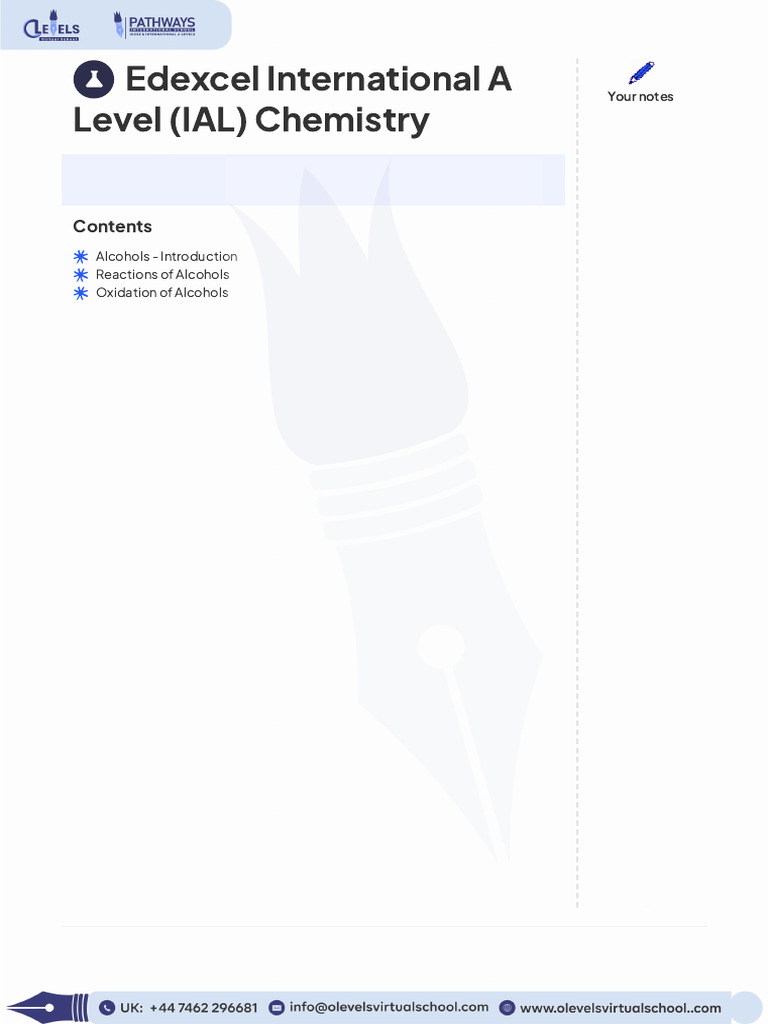 9-Organic Chemistry Alcohols | PDF | Aldehyde | Chemistry