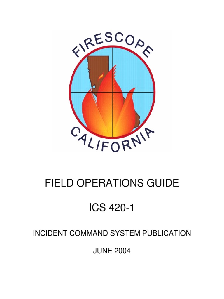 ICS 420-1 Field Operations Guide | PDF | Incident Command System ...
