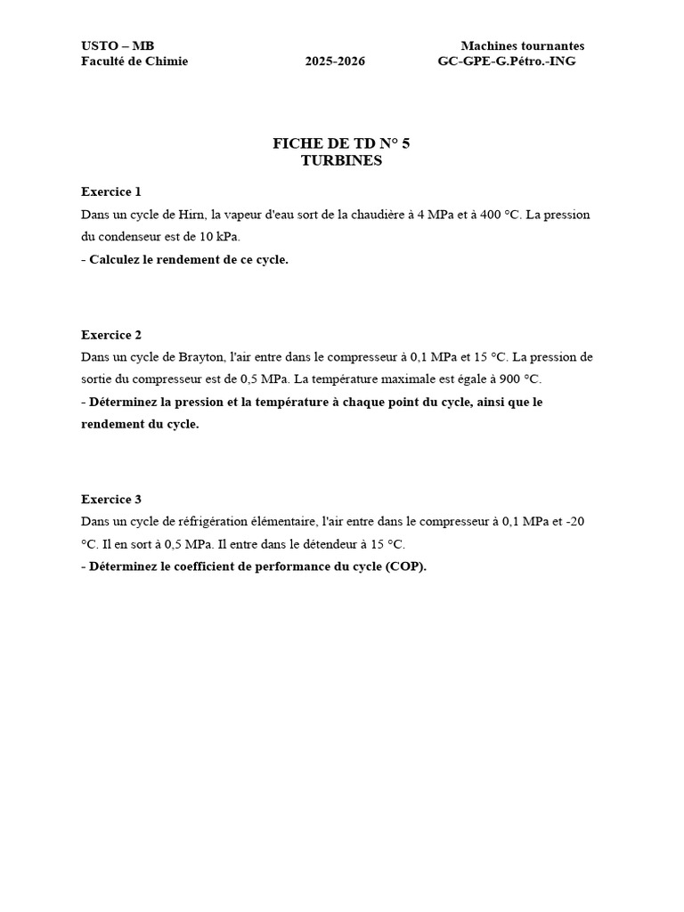 Fiche de TD N 5 Nouvelle 2025 2026 Docx 2 | PDF