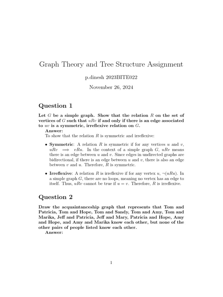 assignment_4 (5) | PDF | Vertex (Graph Theory) | Combinatorics