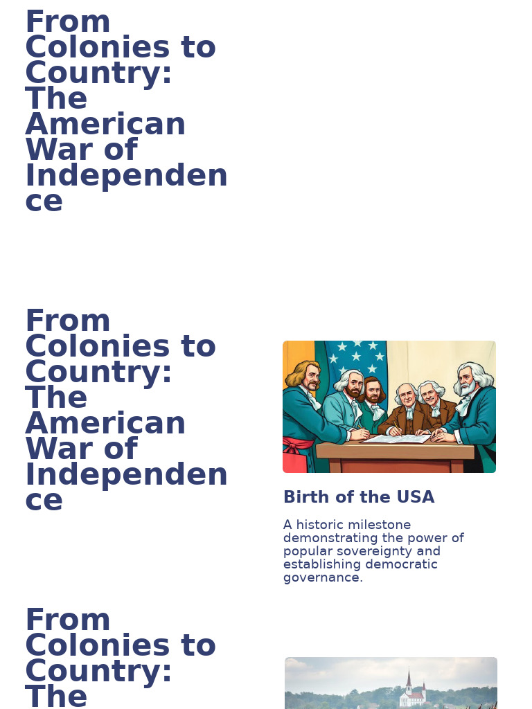 American War of Independence Overview | PDF