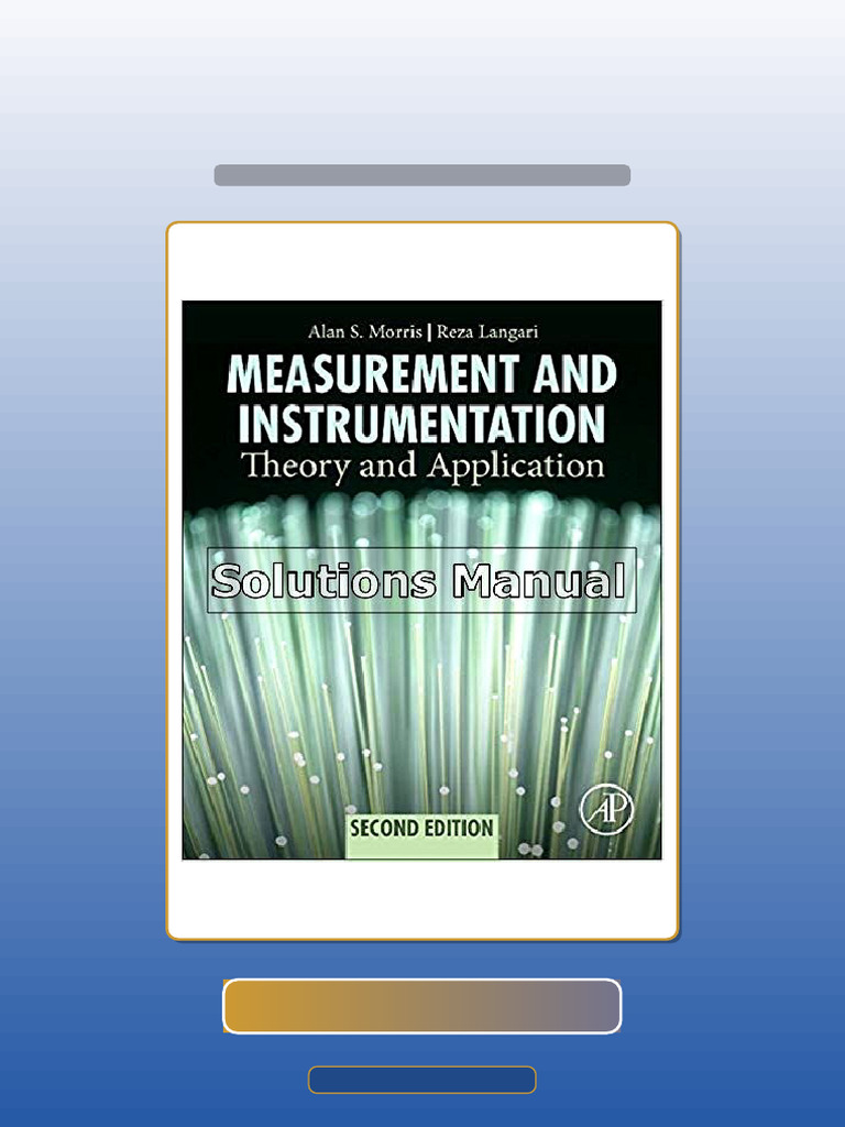 Test Bank of Measurement and Instrumentation Theory and Application 2nd ...