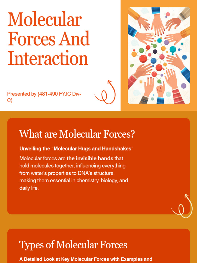 Presentation - Molecular Forces Unveiled | PDF | Intermolecular Force ...