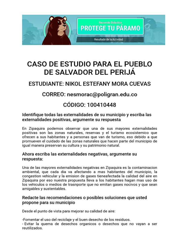 Casodeestudio - Nikol Estefany Mora Cuevas | PDF