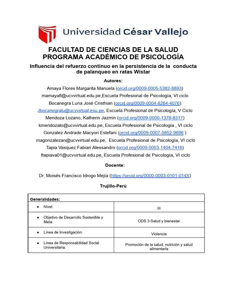INFORME DE LAS DE PINKI Y CEREBRO.docx | PDF | Comportamiento | Aprendizaje