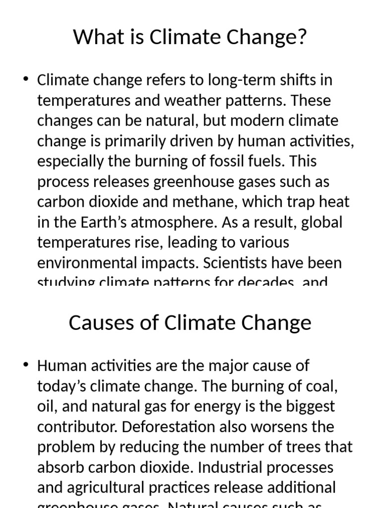 Climate Change Slideshow | PDF