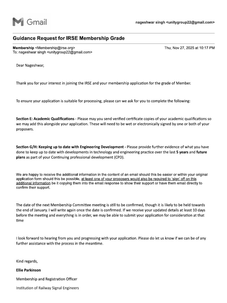 IRSE Reply | PDF