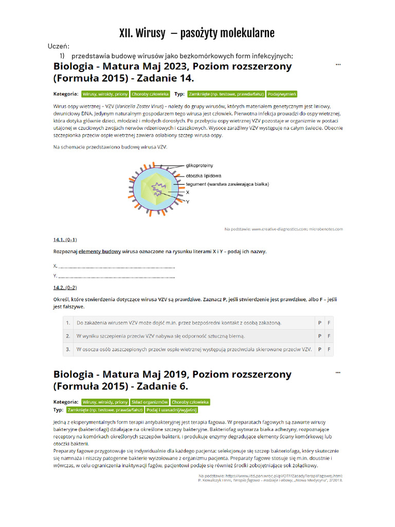 Wirusy - Zbiór Zadań | PDF