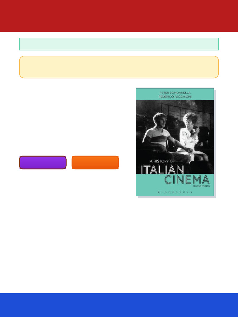 A History of Italian Cinema 2nd Edition Peter Bondanella Ebook Complete ...