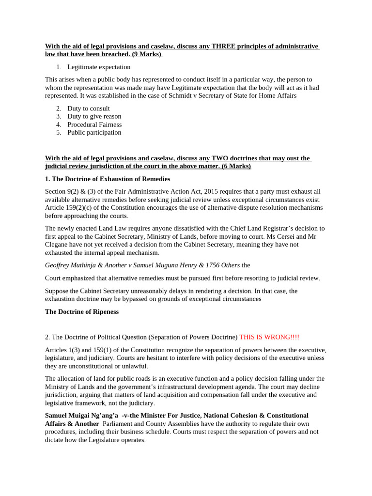 Admin Law Revision | PDF