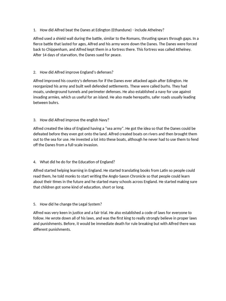 Battle of Edington Q&A | PDF