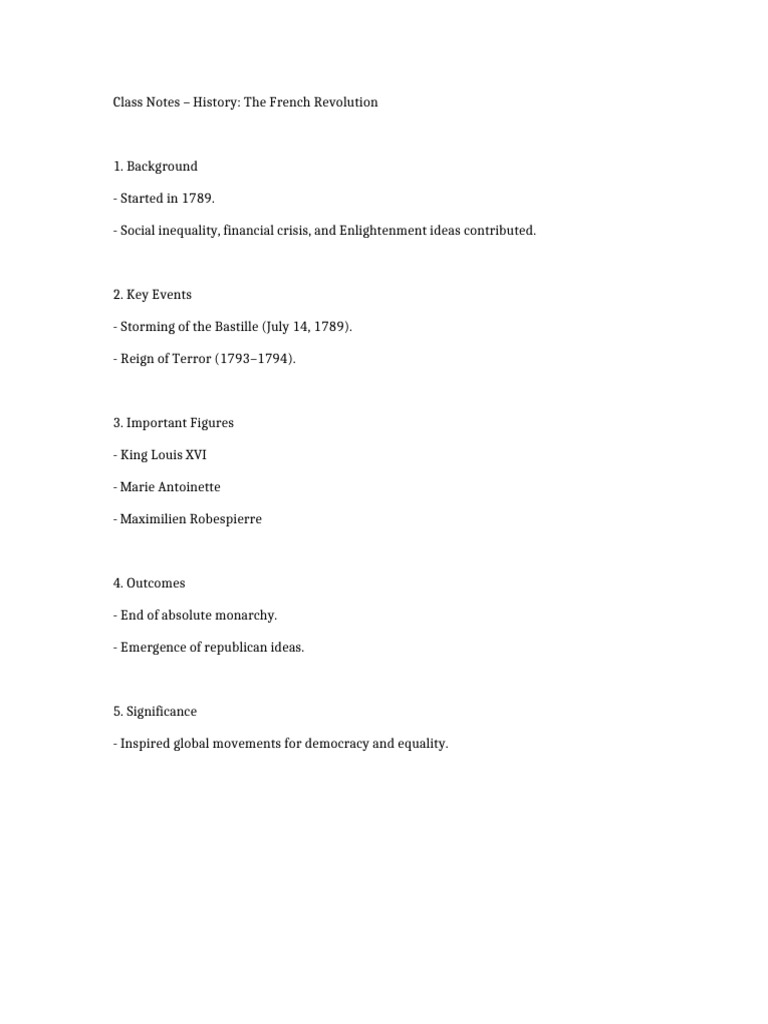 French Revolution Overview and Impact | PDF
